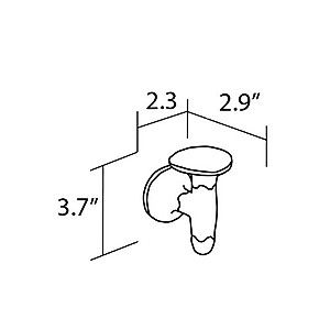 Secret Bath. Polished Chrome and Gold Towel Hook. Filigrana Collection