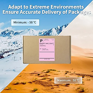 LabelCreate Thermal Label Printer Paper - 500 PCS, 4"x6" Fan-Fold Label Shipping Supplies Labels, Permanent Adhesive Thermal Labels for Small Business Supplies, Pink