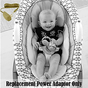 Replacement Part for Fisher Price Cradle ‘n Swing - Fits Many Models ~ Replacement 6V Swing AC Adaptor Power Plug Cord ~ Brown