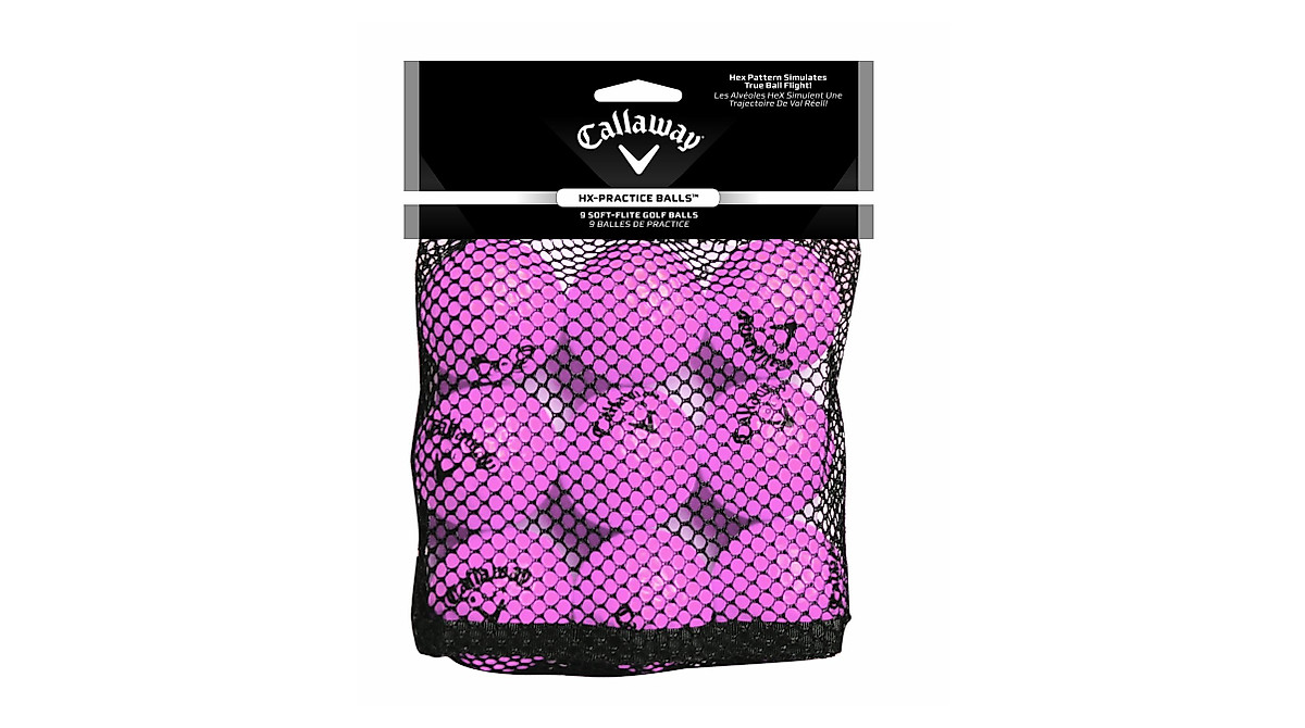 Callaway HX 9-Pack Pink Practice Balls - Safe & Portable