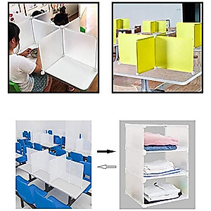 Quluxe 50 Pcs Wire Grid Cube Plastic Connectors for Modular Closet Storage Organizer and Wire Grid Cube Storage Shelving- White