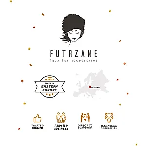 Futrzane Classic Cossack Hat - Faux Fur Hats for Women - Warm Furry Russian Hat (M, White Classic)