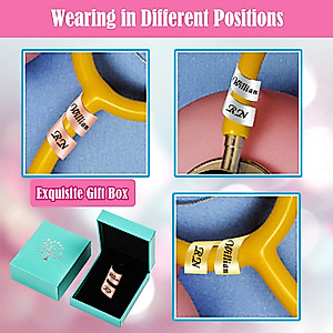 Personalized Stethoscope Name Tag Custom Stethoscope Charm Stethoscope ID Tag Customized Name Badge Accessories for Nurse Doctor RN Medical Assistant Nurses Graduation Gift