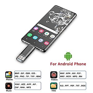 Vansuny 64GB Flash Drive 2 in 1 OTG USB 3.0 + USB C Memory Stick with Keychain Dual Type C USB Thumb Drive Photo Stick Jump Drive for Android Smartphones, Computers, MacBook, Tablets, PC
