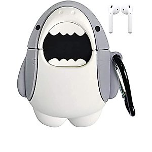 Compatible for Airpods 1/2 Case Cover, 3D Cute Cartoon Funny Fun, Silicone Air pods Stylish Chic Character Skin Keychain Kits,Funny Boys Girls Kids Teens Women Cases for Airpods 1&2