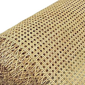 LUSYDECO 36" Width Rattan Cane Webbing Roll 5 Feet Length Hexagon Weave Pre-Woven Cane Mesh Net Open Weave Wicker Cane Webbing Rattan Sheet for Furniture, Chair, Cabinet, Ceiling (5 FEET)