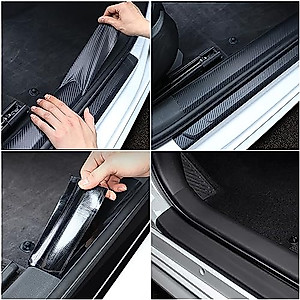 GRTHTATI 4" X 30FT Matte Black Vinyl Wrap for Chrome Delete Window Trim Car Door Sill Protector with Air Release Channel Including Vinyl Wrap Tool Kit