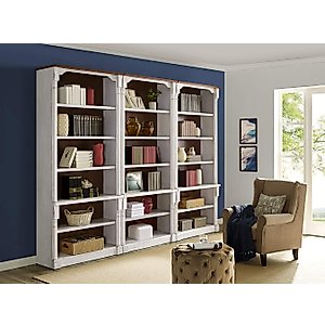 Martin Furniture 3 Open bookcase, White