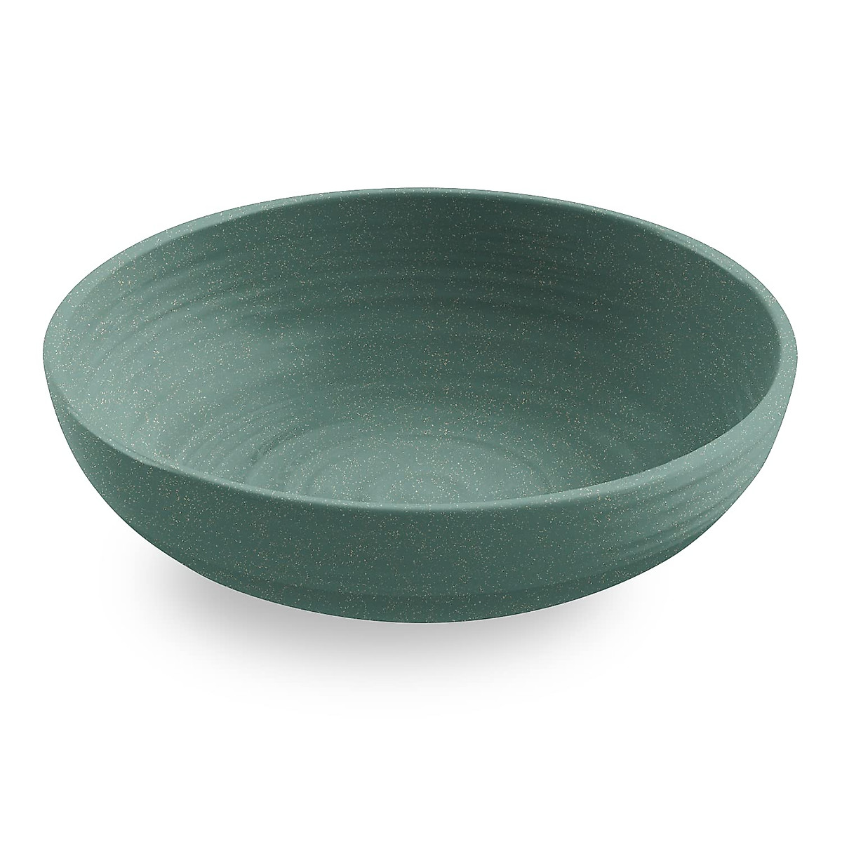 TarHong Planta Artisan Solids Low Bowl, Planta (Majority Plant Based with Melamine Binder), Shatterproof, Indoor/Outdoor Entertaining, Matte Teal, Set of 6