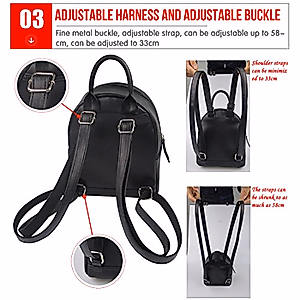 PZZ BEACH Leopard Striped Animal Print Durable Mini Leather Backpack- Waterpoof & Anti Scratch, Brown Cheetah Pattern