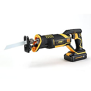 MOTORHEAD 20V ULTRA Cordless Reciprocating Saw, Lithium-Ion, Tool-Free Blade Change & Guard, 1” Stroke, 0-3000 SPM, Variable Speed Trigger, 2Ah Battery, Quick Charger, Bag, 2 Blades, USA-Based