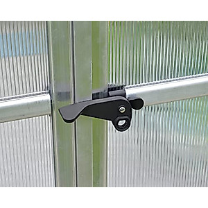 Palram - Canopia Bella Hobby Greenhouse, 8' x 8', Silver with Twin Wall Glazing