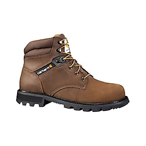 Carhartt Men's Traditional Welt 6" Steel Toe Work Boot Construction, Crazy Horse Brown Oil Tanned, 12