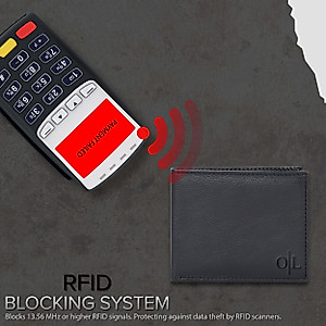 Mens slim Wallets | Billfold | 1 ID Windows | Black | Multiple Credit Card slots | Gifts for men | Soft genuine leather