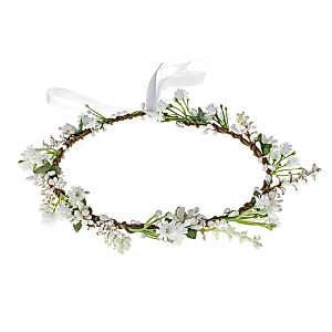 Vividsun Flower Crown Floral Headband Baby Breath Crown Flower Girl Headpiece