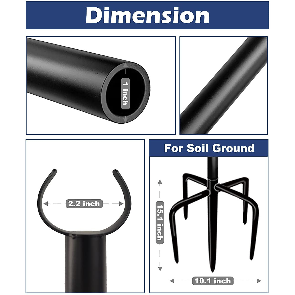 Eazielife 10FT String Light Pole for Outdoor, Heavy Duty Metal Lighting Stand Pole for Garden Lawn Backyard Patio Holiday Wedding Party Decorations (1 Pack)