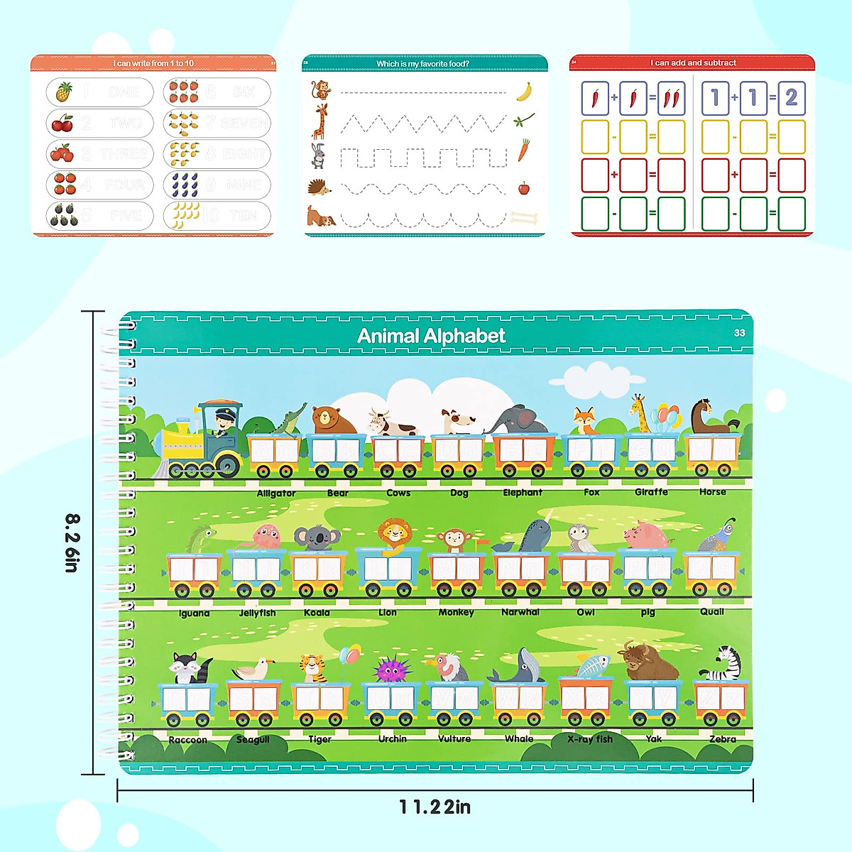 Toddlers Toys for 3+ 4 5 6 7 8 Year Old Boys Girls - Handwriting Practice Books Kindergarten Workbooks - Montessori Learning Toys for Kids Ages 3-4 4-8 5-7, Birthday Gifts Back to School Book Supplies