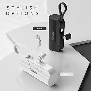 Miady 5000mAh Mini Portable Charger for iPhones, MFI-Certified Portable Phone Charger, Backup Battery Pack Charger Compatible with iPhone 14/13/12/11/X/XS/XR/8/7/6/5 Series (Silver)