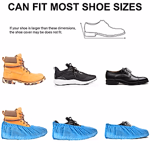 AIWIEP Shoe Covers Disposable Non-Slip for Indoor 100 Pack (50 Pairs), Disposable Boot & Shoe Covers | Durable, Recyclable, Water Resistant | Protect Your Home, Floors and Shoes