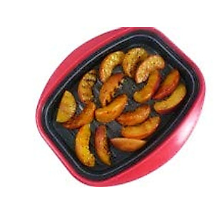 Microhearth Cookware Set (Everyday Pan Combo & Grill Pan) for Microwave Oven, Red