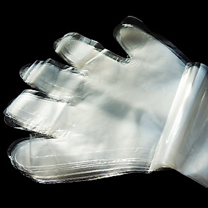 Lucky Farm Disposable long Gloves 50pcs 35inch Length Plastic Gloves Long Sleeve Gloves for Veterinary Arm Protection