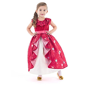 Little Adventures Ruby Princess Dress Up Costume (Medium Age 3-5) - Machine Washable Child Pretend Play and Party Dress with No Glitter