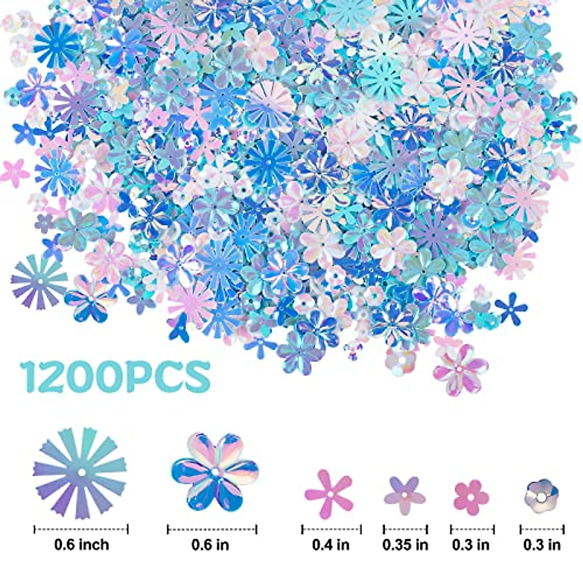 1200 Pieces Hippie Confetti Paper Peace Daisy Flower for Hippie Party Craft Home Table Confetti Decoration Baby Shower Birthday Hippie Groovy Party Decorations