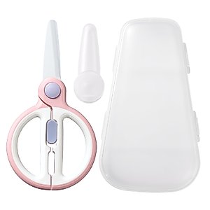 Artenny Kids Food Scissors, Ceramic Baby Food Scissors with Case Travel, Portable Toddler Food Scissors with Safety Lock (A)