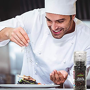 Himalayan Chef Pink Salt & Black Pepper Refillable Glass Grinder, User Friendly, and Easy-to-Use Design - Vegan & Kosher Certified, Idle for Cooking & Seasoning | set of 2