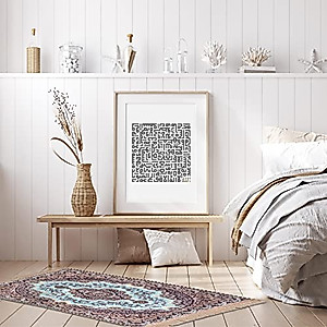 Sacred Artisans FAÍTH Turkish Prayer Mats | Ocean Blue, Soft Prayer Rug Made from Thick Cotton & Bamboo Blend & Fully Gift Ready