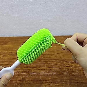 Baby Bottle Cleaning Brush, Set of 3 Silicone Bottles Cleaner - Bottle, Nipple and Straw Brushes