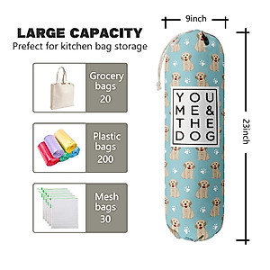 Grocery Bags Holder Organizer For Shopping Bags，Wall Mount Plastic Bags Storage Container Dispensers, Pet Lovers Home Kitchen Gifts For Women, Family, Friends, Dog Mom, Dog Dad(Labrador Retriever)