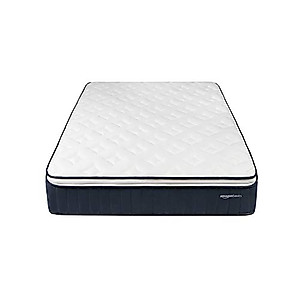 Amazon Basics Signature Hybrid Eurotop Mattress - Medium Feel - Energex™ foam for Deeper Support - Cool to Touch top Fabric - CertiPUR-US Certified - 13.5-inch, Full