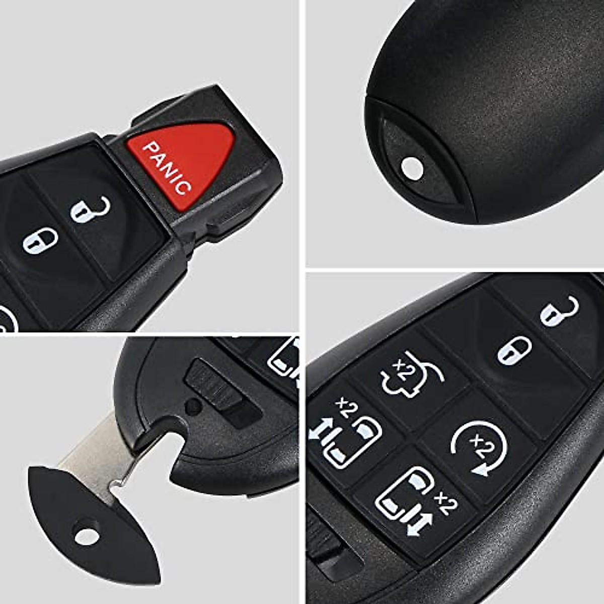 Keyless Remote Smart Key Fob Replacement Fit for Chrysler Town and Country 2008-2016, Dodge Grand Caravan 2008-2020, M3N5WY783X, IYZ-C01C Part # 267F-5WY783X 2701A-C01C