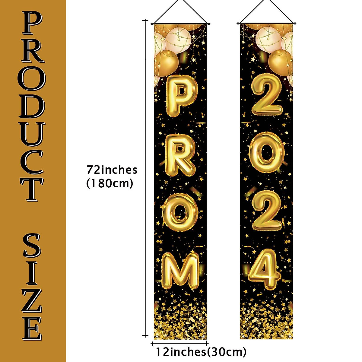 FARMNALL Prom 2023 Porch Banner Graduation Prom Party Front Door Sign Wall Hanging Graduates High School College Decorations and Supplies for Home Office
