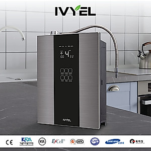 Korea-Made Ivyel PL Alkaline Water Machine,Water ionizer, Produces ph 8.5-10.0 Alkaline Water/Acidic Water/Hydrogen Water/Water Purifier Filter/Ionized Water/Antioxidant Water