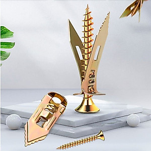 Manganese Steel Plasterboard Nail, Plasterboard Wall Fixing Plug, Self-Drilling Dowel Fixing Tools, Screws Nails Hollow Wall Expansion(12x30mm-10pcs)