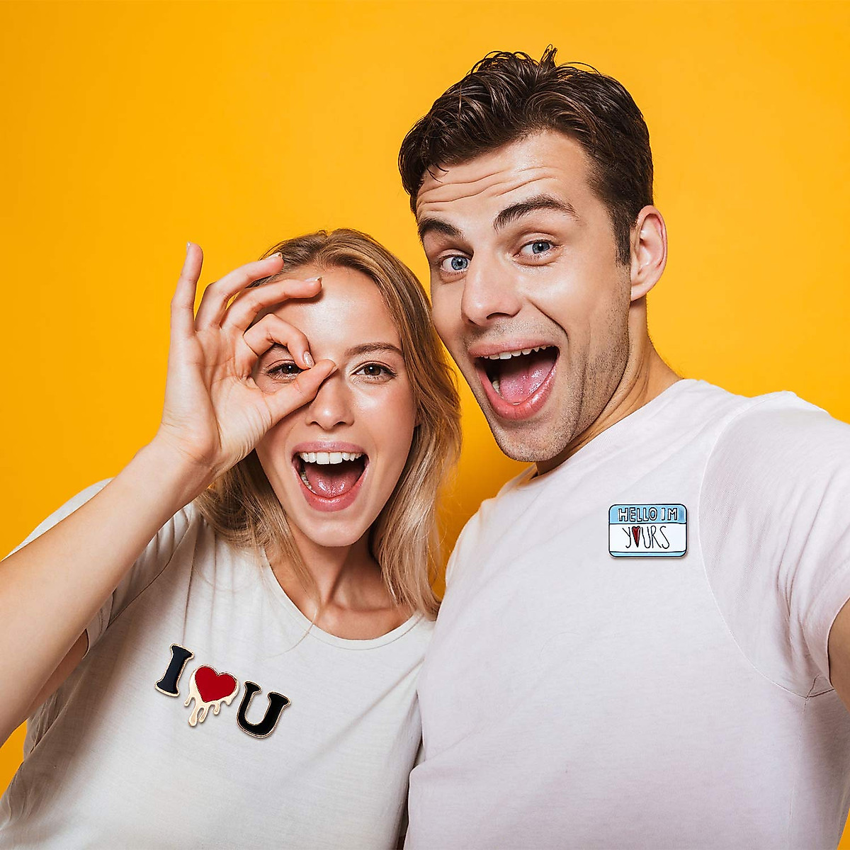 Hicarer 24 Pieces Cute Lapel Pin Set Cartoon Brooch Pin Badges Brooch Pins Clothing Bags Jackets Accessory for Valentine's Day