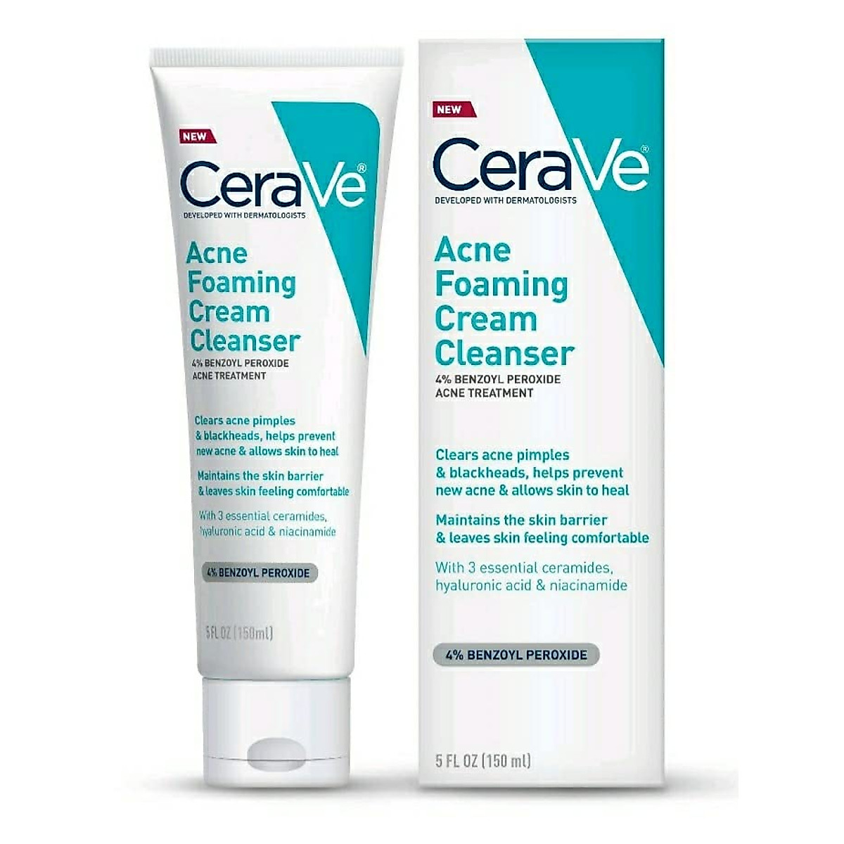 CeraVe Acne Treatment Bundle - Contains CeraVe Resurfacing Retinol Serum (1 fl oz), CeraVe Acne Foaming Cream Cleanser (5 fl oz), and CeraVe Acne Control Gel (1.35 fl oz) - With 3 Essential Ceramides