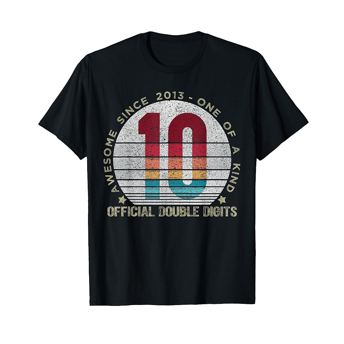 Official Double Digits Vintage 10 Year Old 10th Birthday T-Shirt