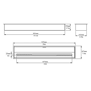 36" Indoor Ethanol Burner - Ignis Eco-Hybrid 3600 Ventless Fireplace Insert