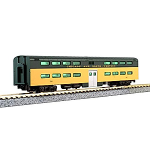 Kato USA Model Train Products N C&NW EMD E8A and Pullman Bi-Level 400" Train 6-Unit Set
