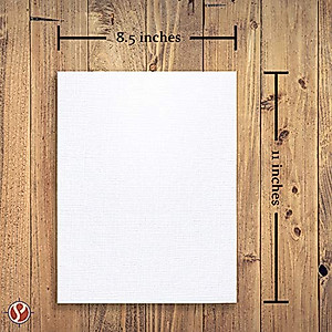 White Linen Textured Specialty Cardstock | Blank Thick 8 1/2 X 11 Heavyweight Card Stock for Wedding Invitations, Announcements, Greeting Cards | 80lb Cover (216gsm) | 50 Sheets