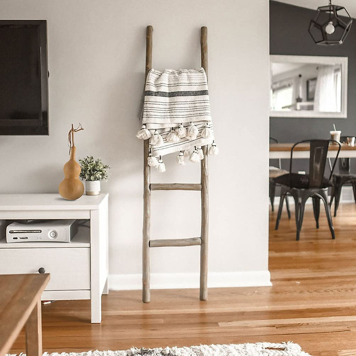 Kisangel Dried Gourd Natural Wu Lou Hulu Feng Shui Fortune Wealth Ornament for Office Desktop Craft Decorations