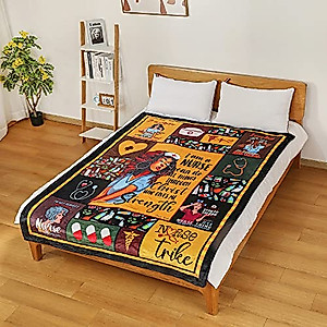 Black Nurse Gifts for Women Soft Fleece Throw Blanket for Black Nurses Graduation Gift Retirement Gifts for African Nurses Women Warm Present for Black Nurse