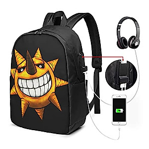 WAYOQI Soul Eater Laptop Backpack College Backpack Waterproof Durable Business Backpack With Usb Port Work Travel Casual Daypack 17 Inch