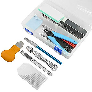 XINGYHENG 41Pcs Modeler Basic Tools Craft Set Compatible with Gundam Model Tools Kit with Plastic Box Hobby Model Assemble Building Repairing and Fixing DIY Craft Kit