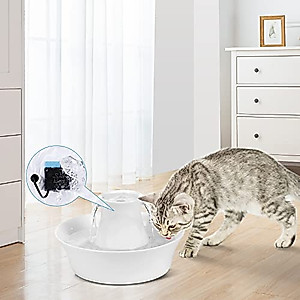 VinDox Replacement Pump for Pet Drinking Fountains- SP-400LV USB Replacement Pump with Adaptor - Compatible with PETSAFE DRINKWELL Ceramic, Stainless Steel and 360 Dog & Cat Water Dispensers