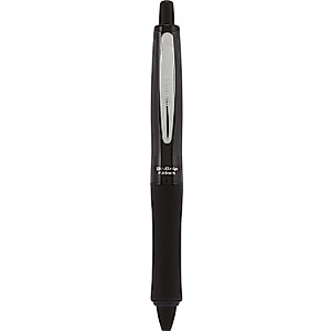 PILOT Dr. Grip FullBlack Refillable & Retractable Ballpoint Pen, Medium Point, Black Ink, 6 PACK
