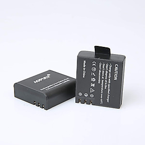 AOPULY 4-Pack PG1050 Rechargeable Action Camera Battery & LCD Dual Charger for 4k Action Camera AKASO EK7000, APEMAN, EKEN, Campark, SOOCOO, DBPOWER, Crosstour, FITFORT, DROGRACE